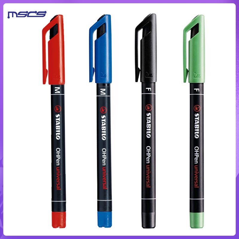 Stabilo OHPen Universal Marker Oily Pen Fine 0.7mm-4 Colors Set ...