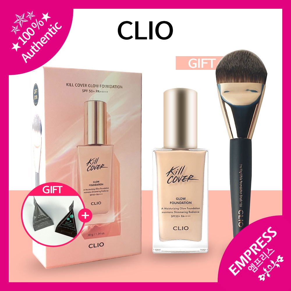 CLIO Kill Cover Glow Foundation 38g (+with Brush) / SPF 50+ PA ...