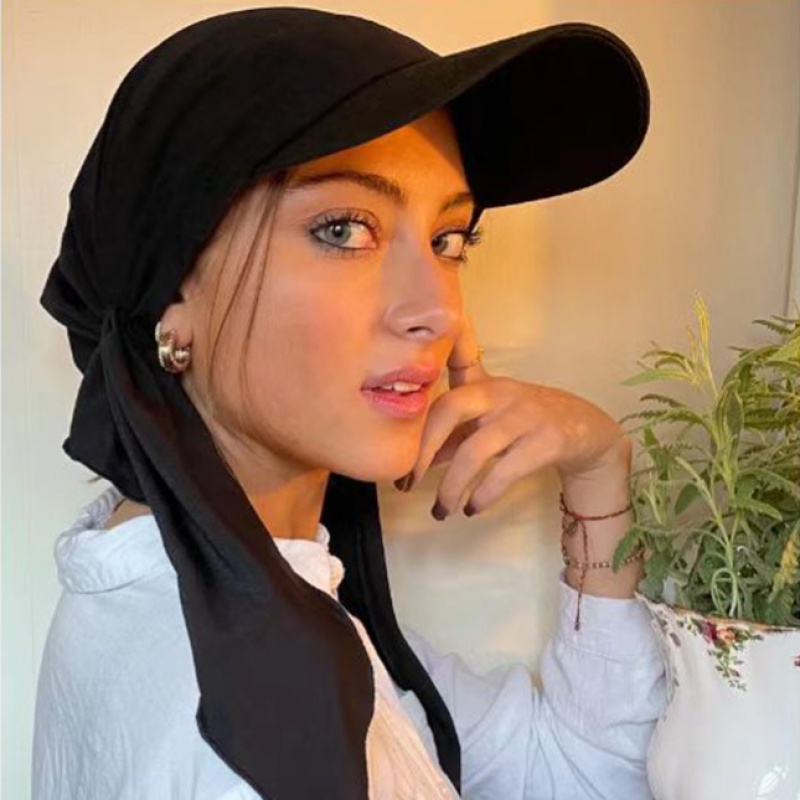 Instant Hijab Women's Scarf Curved Cap Muslim Tam-O'-Shanter Muslim ...