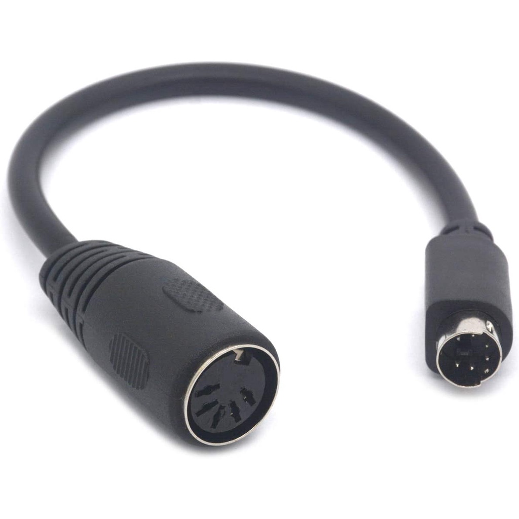 "PS/2 to AT Keyboard Cable Adapter - 6 Pin Mini Din Male to 5 Pin MIDI ...