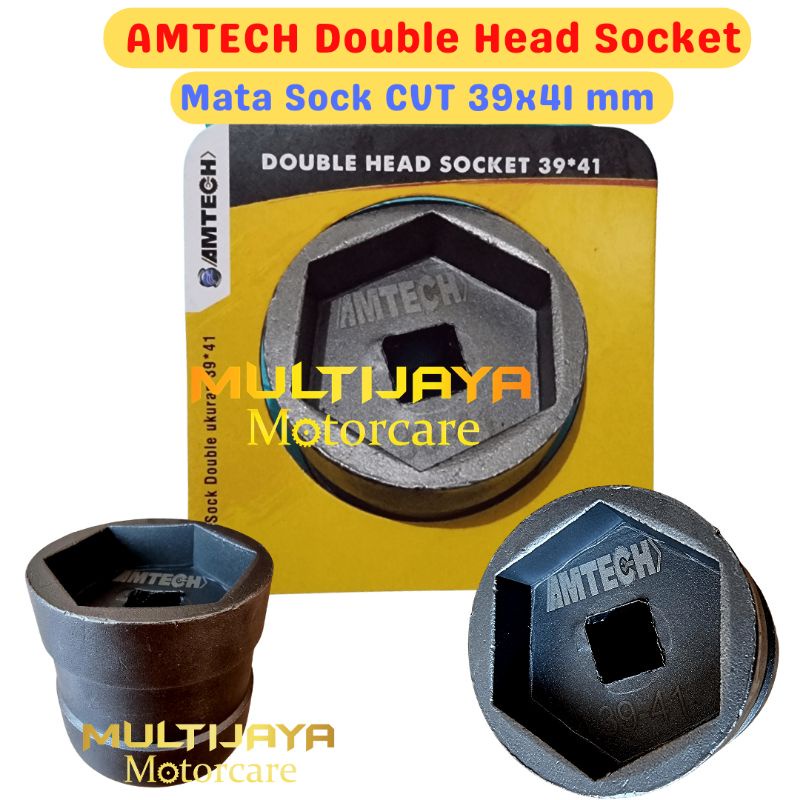 MATA AMTECH Double Head Socket CVT Block Sock Eye 39x41 mm / CVT Sock Shock Wrench 1/2" QUALITY ...