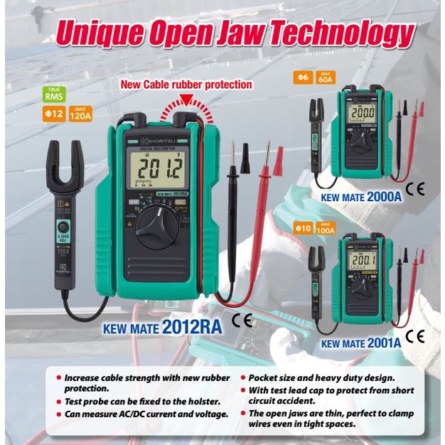Kyoritsu 2000A Digital 2 in 1 (Multimeter Plus Clamp Meter) | Shopee ...
