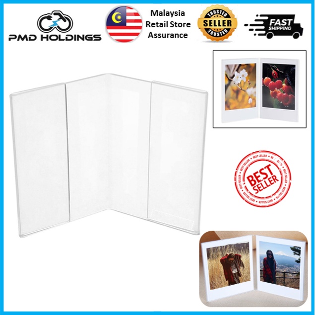 Clear Acrylic V-Shaped Photo Frame FUJIFILM instax mini instax SQUARE ...