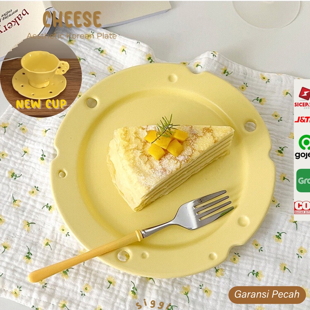 [siggi] Cheese Korean Aesthetic Plate/Korean Aesthetic Plate/Korean ...