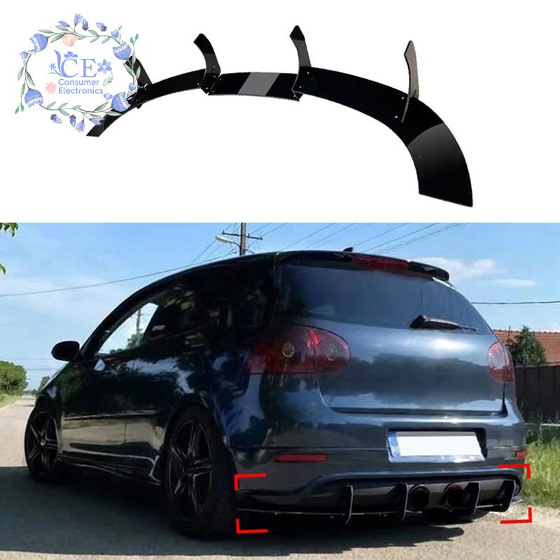 For VW Golf MK5 R32 Rear Bumper Diffuser Spoiler Rear Bumper Cover Trim ...