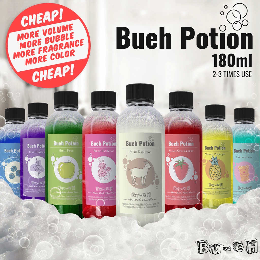 Bueh Potion 140ml Bubble Potion For Bath Tub Foaming Bubble Bath Bubble ...