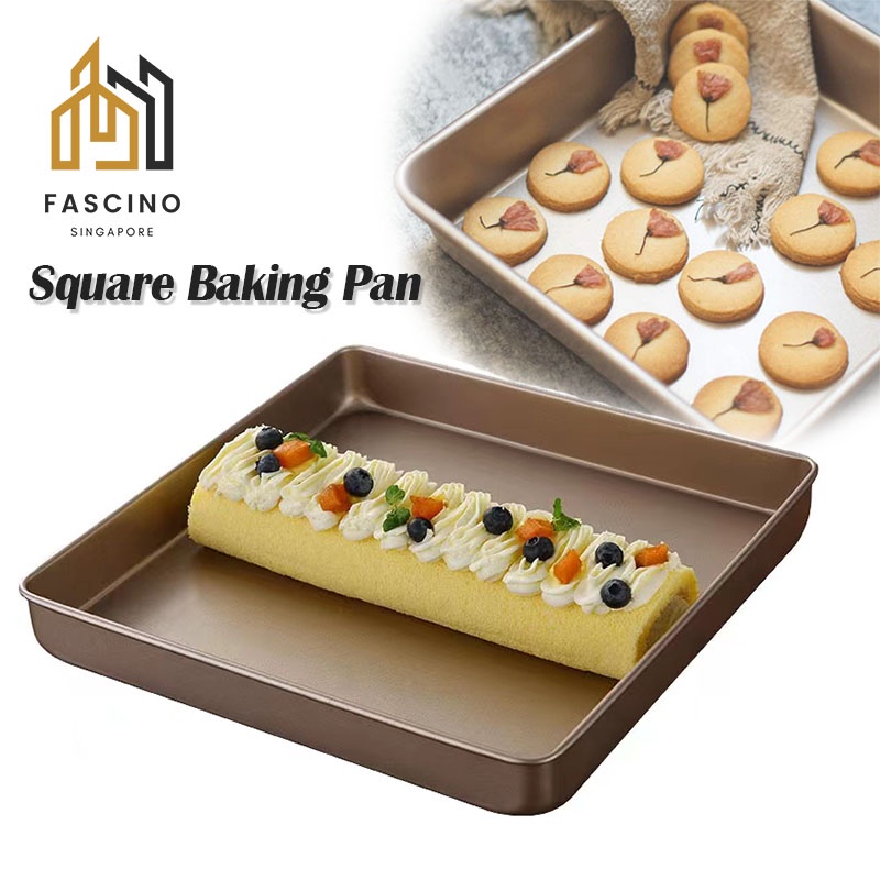 【SG】11in 8in Carbon Steel Square Cake Pan Nonstick Baking Pan Bread Pan ...