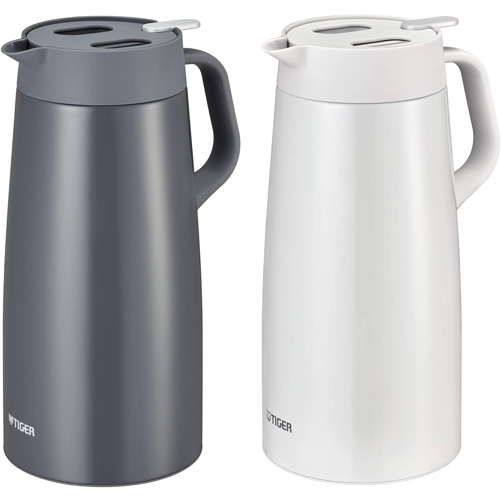 【TIGER】Desktop Pot with push lever 2.0L (White / Dark gray) (PWO-A200-W ...