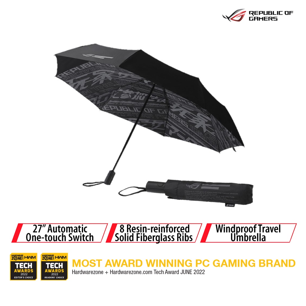 ASUS ROG CH2000 Umbrella - 27-inch Glass Fiber Tail Bone, Black ...