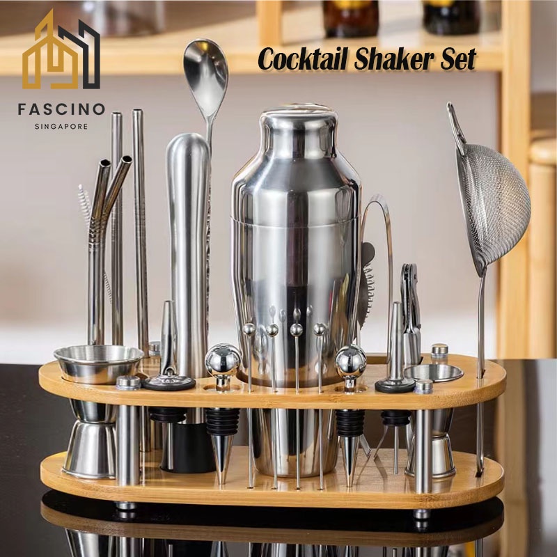 【SG】8Pcs 12Pcs 23Pcs Stainless Steel Cocktail Shaker Set of Bartender ...