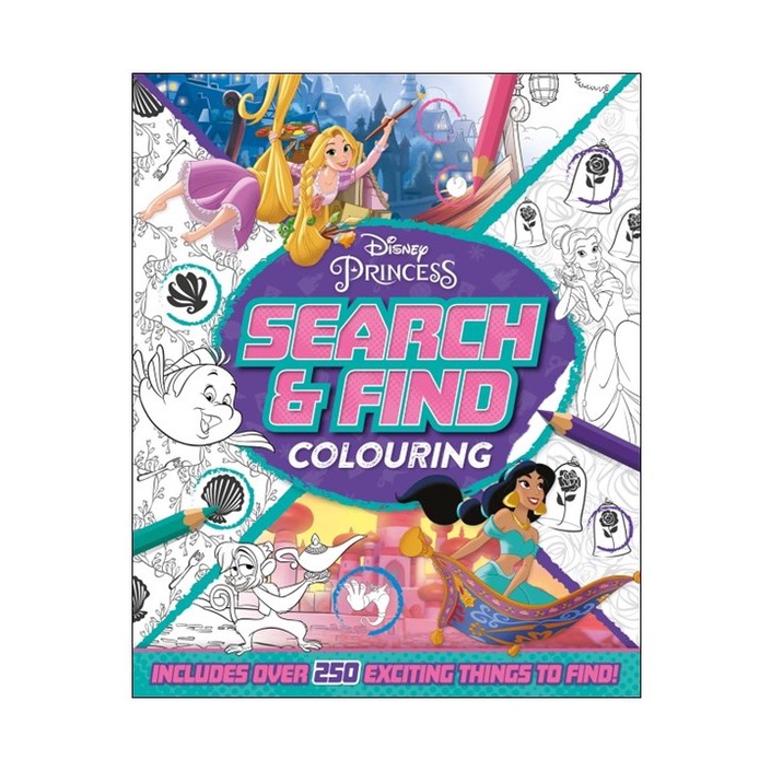 Disney Princess Search & Find Colouring Book for Kids to Find 250 ...