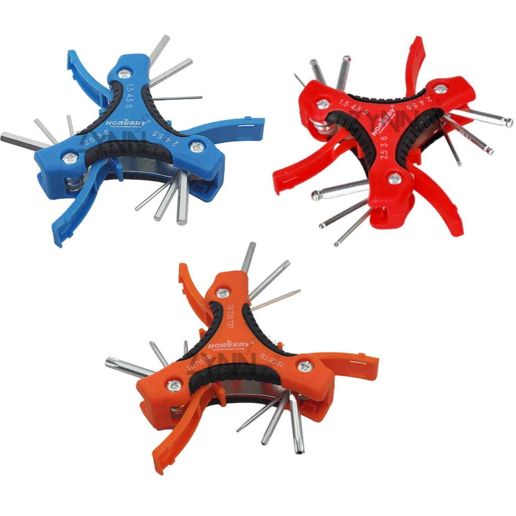 [SG STOCK] HORUSDY 9PCS ALLEN KEY SET Hexagon/ Star/ Ball Point End ...