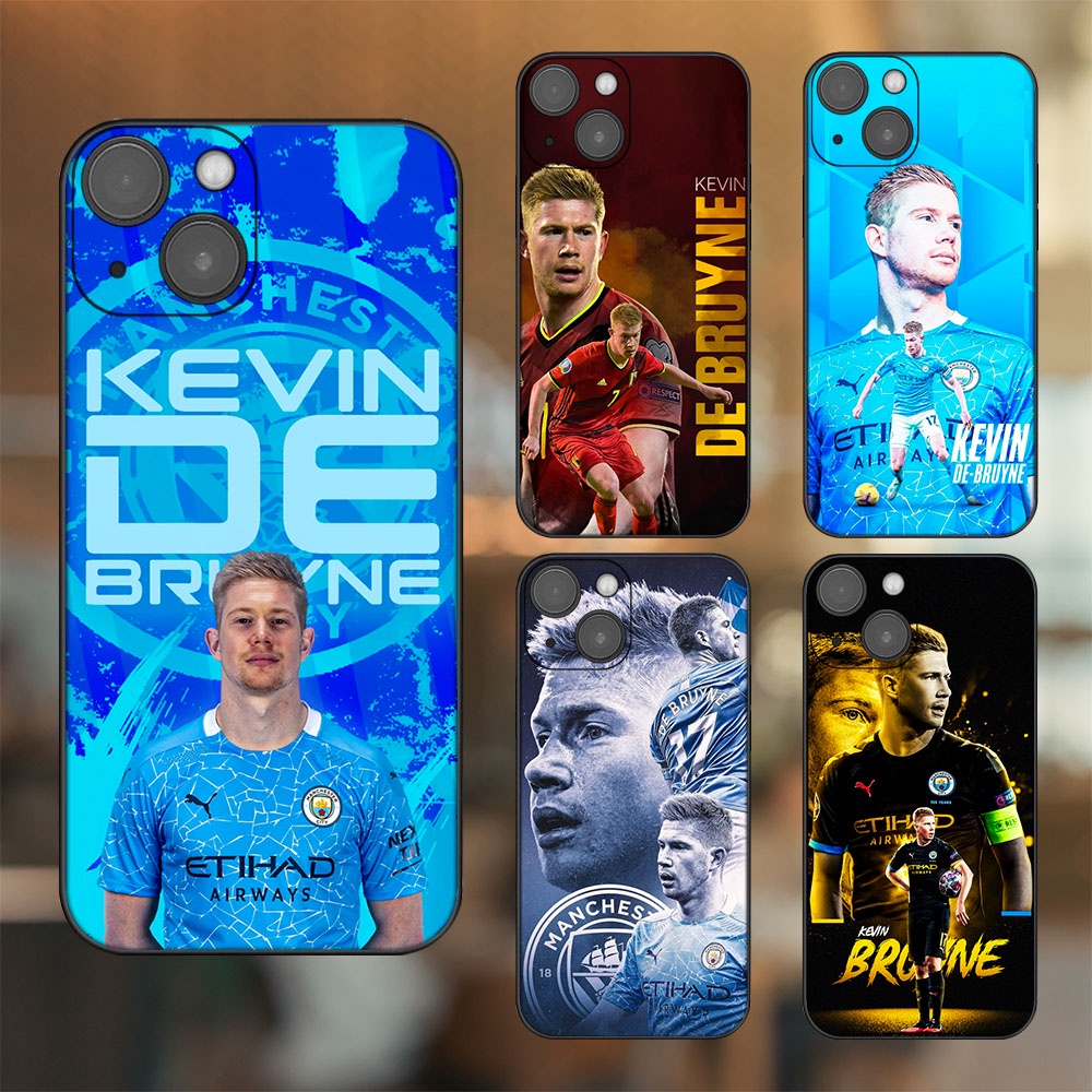 Iphone 13 flexible black square edge case with Kevin De Bruyne ...