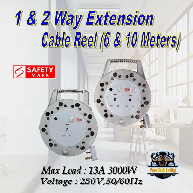 1 AND 2 WAY EXTENSION CABLE REEL (6 & 10 METRES) | Shopee Singapore