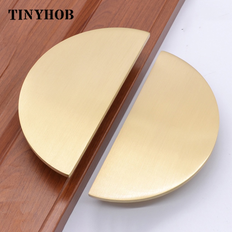 Chinese Style Solid Brass Handle Nordic Luxury Wardrobe Semicircle ...
