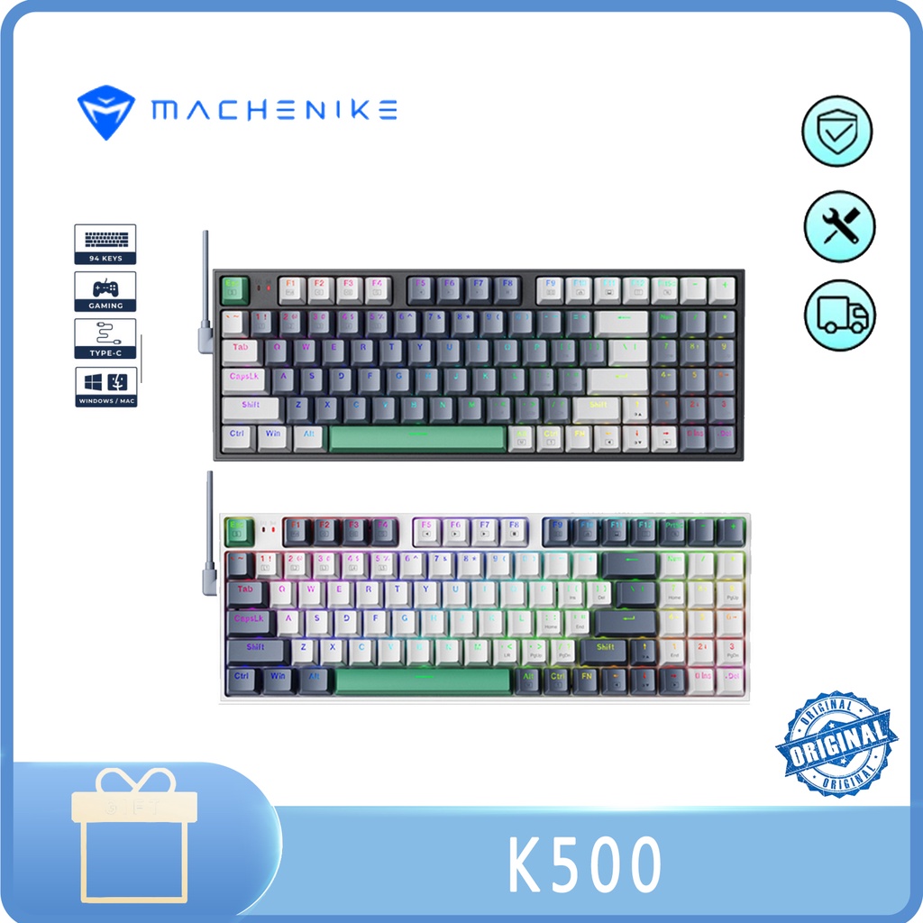 MACHENIKE K500 Wired Mechanical Keyboard PBT Hot Swap 94-Key Game ...