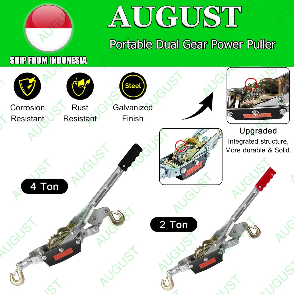 Reinforced rachet puller 2Ton / 4Ton Pulley Sling Dual gear Hand power ...