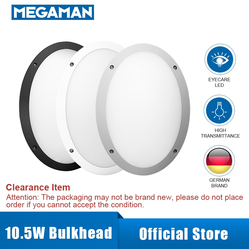 Megaman Outdoor Luminaires FONDA Bulkhead Oval 10.5W 3000K 4000K 6500K ...