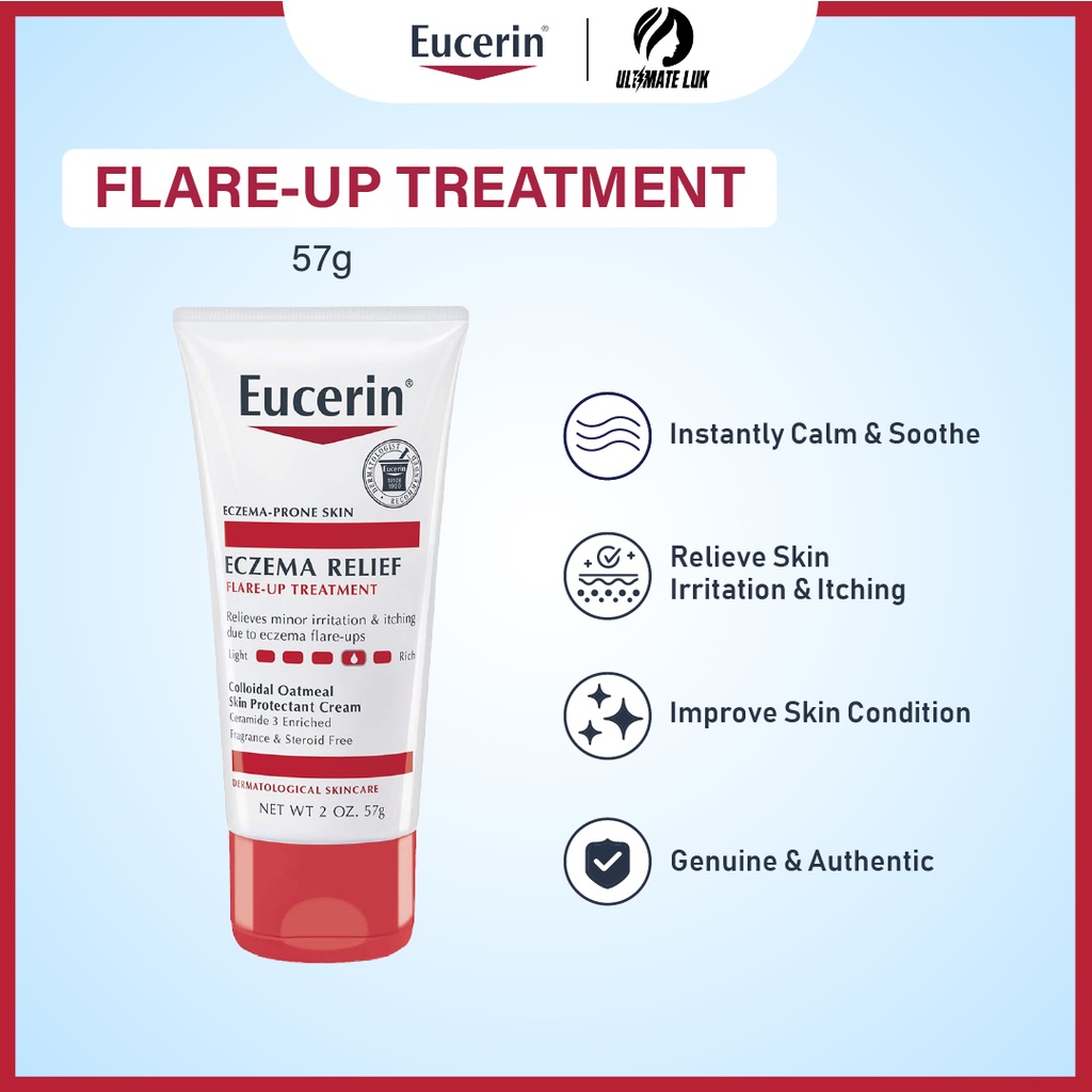 Eucerin, Eczema Relief, Flare Up Treatment, Full Body Lotion, 24h ...