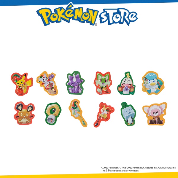Pokémon Center Original Assorted Stickers Pokémon Christmas Toy Factory ...