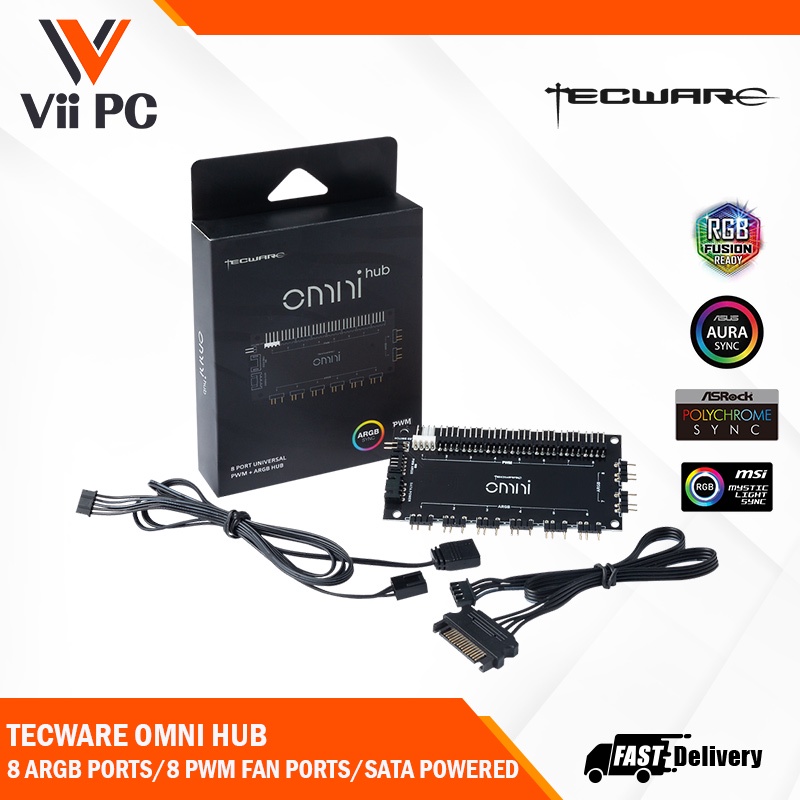 Tecware Omni 8 port PWM + ARGB Hub, SATA Powered | Shopee Singapore