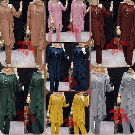 Ready SET NAURA And NUMBO LAYER SET Top And Pants And JUMBO SET NAURA ...