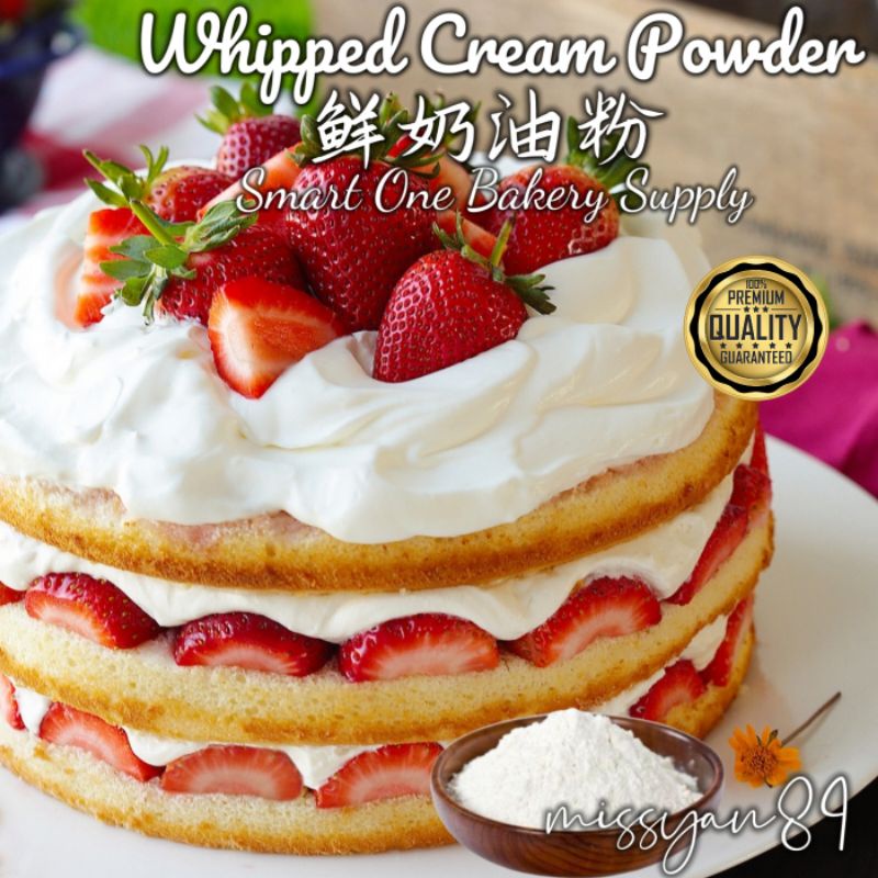 Whipping Cream Powder (Less Sweet Less Sugar) 鲜奶油粉 Serbuk Krim Putar ...