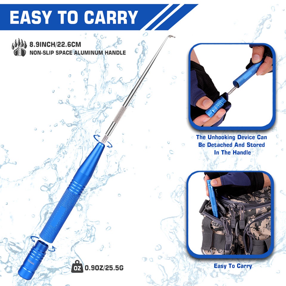 WALK FISH Detachable Stainless Steel Fast Fish Hook Remover Safety ...