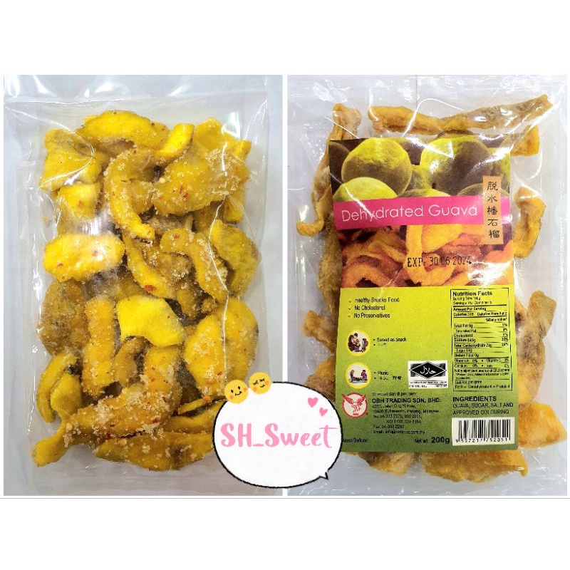 200g Dried Guava Mango Slice Chili 番石榴 芒果 Dry Guava Jambu Batu Kering ...
