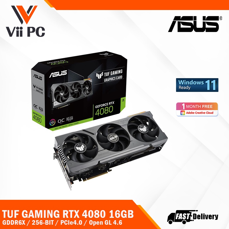 ASUS TUF Gaming Nvidia GeForce RTX 4080 RTX4080 4080 16GB GDDR6X OC ...