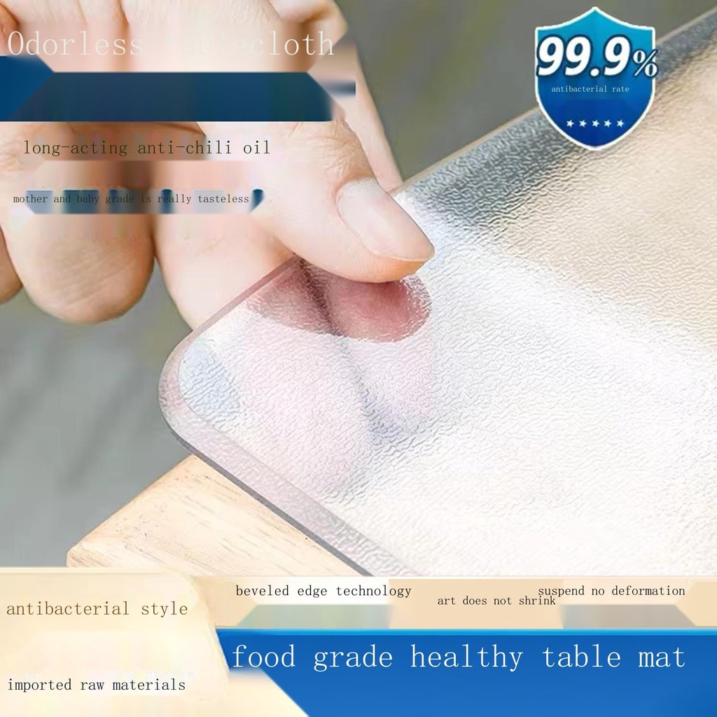 24h Soft glass PVC tablecloth waterproof, oil-proof, scald-proof, wash ...