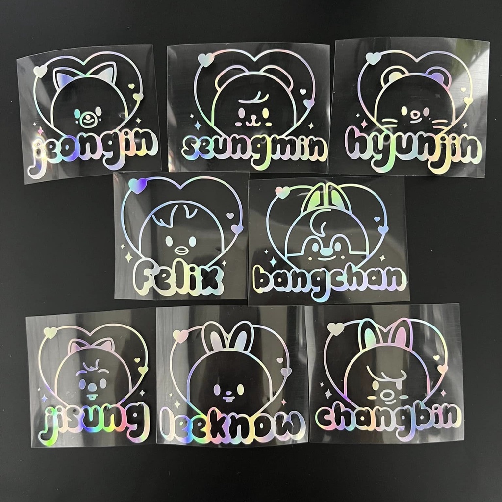 STRAY KIDS SKZOO DECAL LIGHTSTICK STICKER | Waterproof member name ...