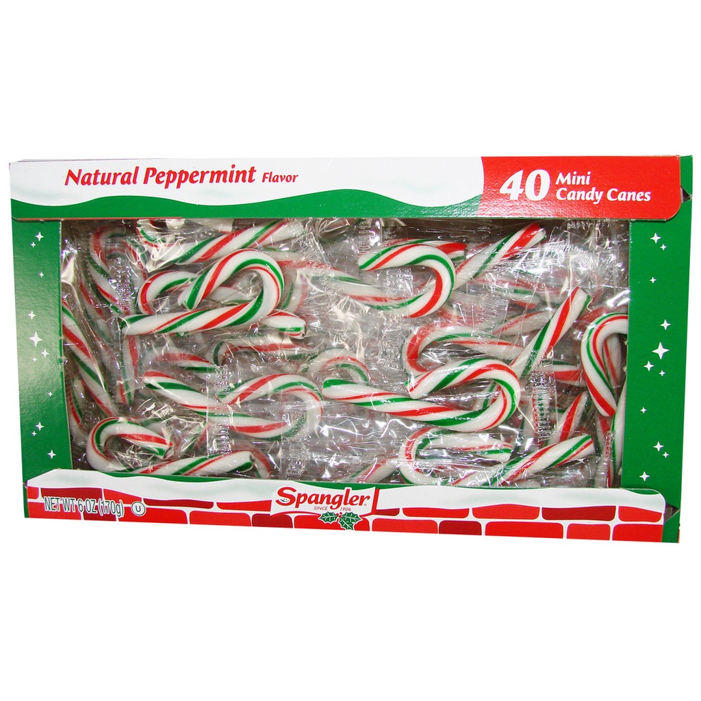 Spangler Candy Canes Box 150g Natural Peppermint Cherry Flavor Multicolor From Usa