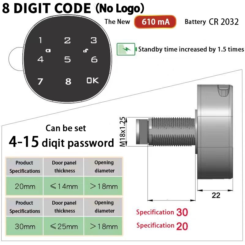 🔥【READY STOCK】🔥 Universal Mini Digital Lock Smart Scramble Pin Code ...
