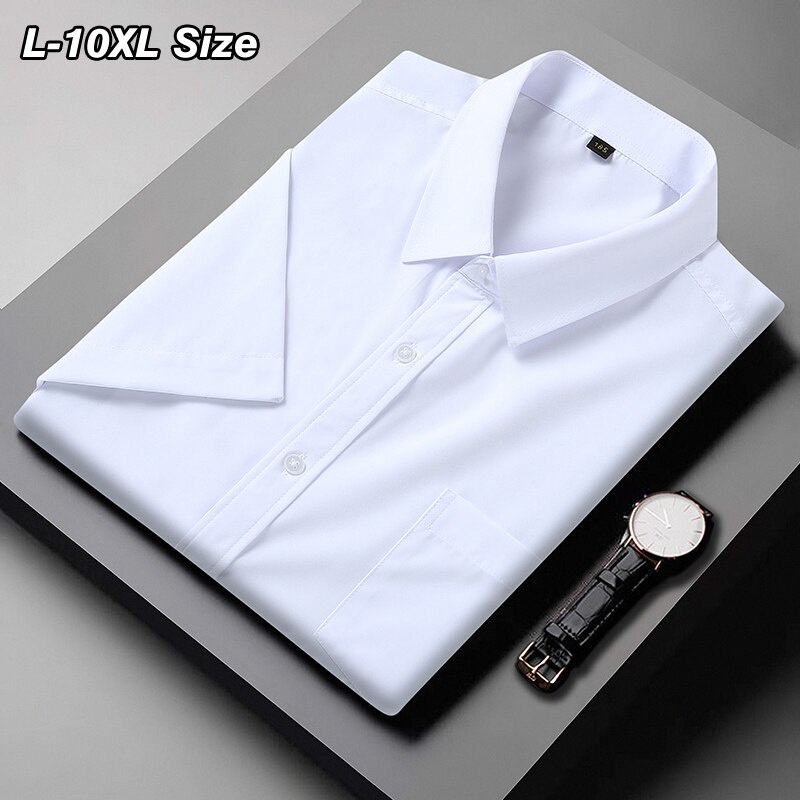 【Plus Size】12XL Big Men Casual Short Sleeve Shirt 10XL 8XL 7XL Summer ...