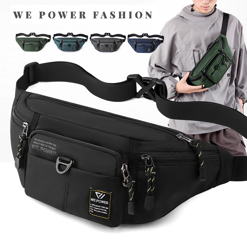 WE POWER Fashion Men Waist Bag Pouch Bag Chest Bag Sport Bag Fanny Pack ...