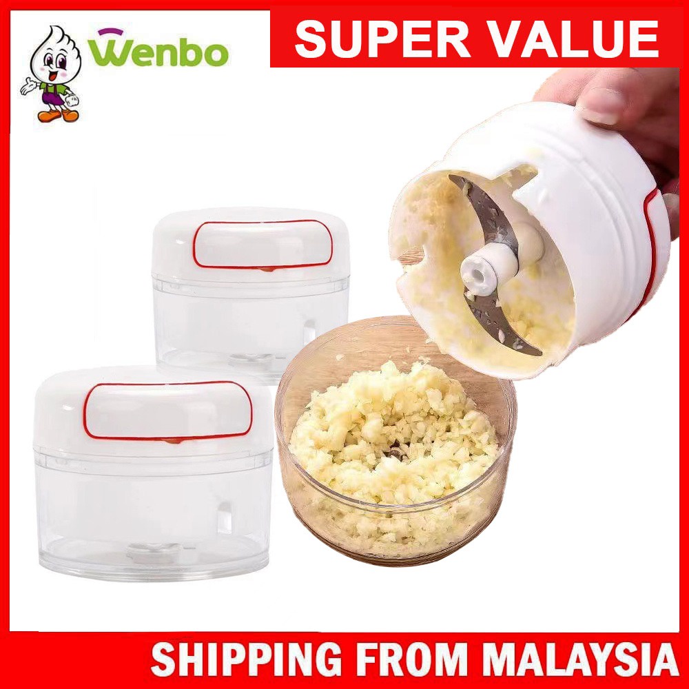 Wenbo Mini Garlic Chopper Manual Food Chopper Hand Pull Food Processor ...