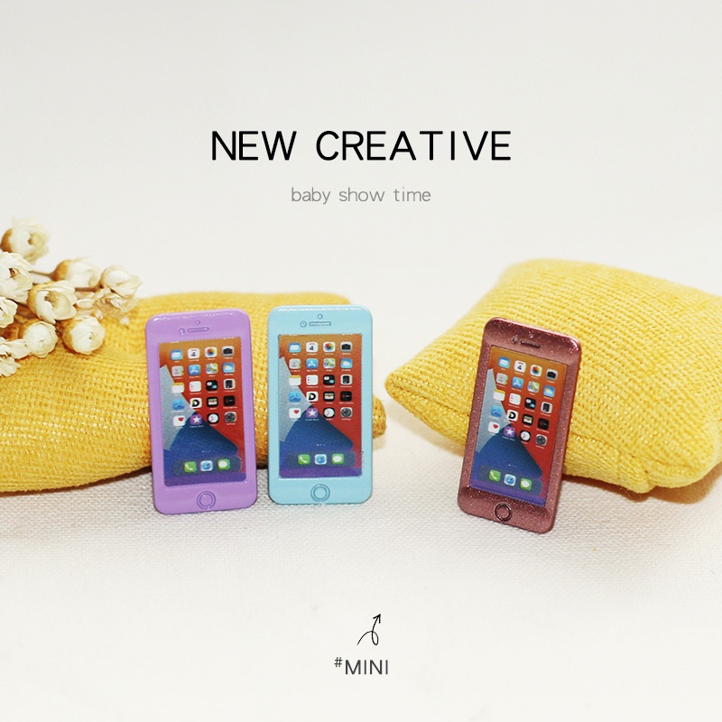 Miniature Shooting Props 1: 12 dollhouse Accessories Mini Mobile Phone ...