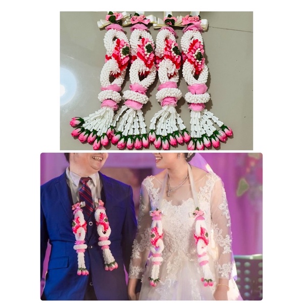 Pink Wedding Garland 1 Pair 2 Bunches Of Good Work Premium Grade ...