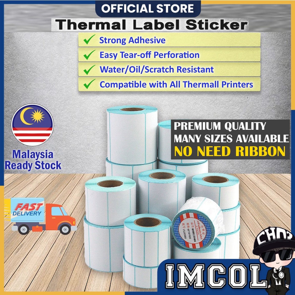 Barcode Sticker Thermal Price Label Product Label Sticker Paper 20 x 25 ...