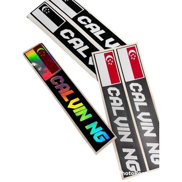 Sg Flag Name Premium Quality waterproof outdoor die cut vinyl stickers ...