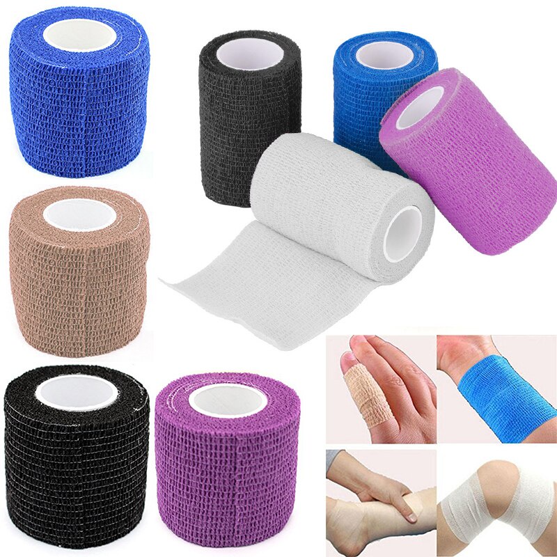 2.5CM*450CM Self Adhesive Elastic Bandage Non-woven Fabric Tape Fitness ...