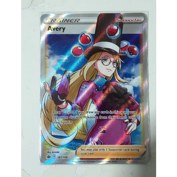 Pokemon avery full art trainer supporter chilling reign card | Shopee ...