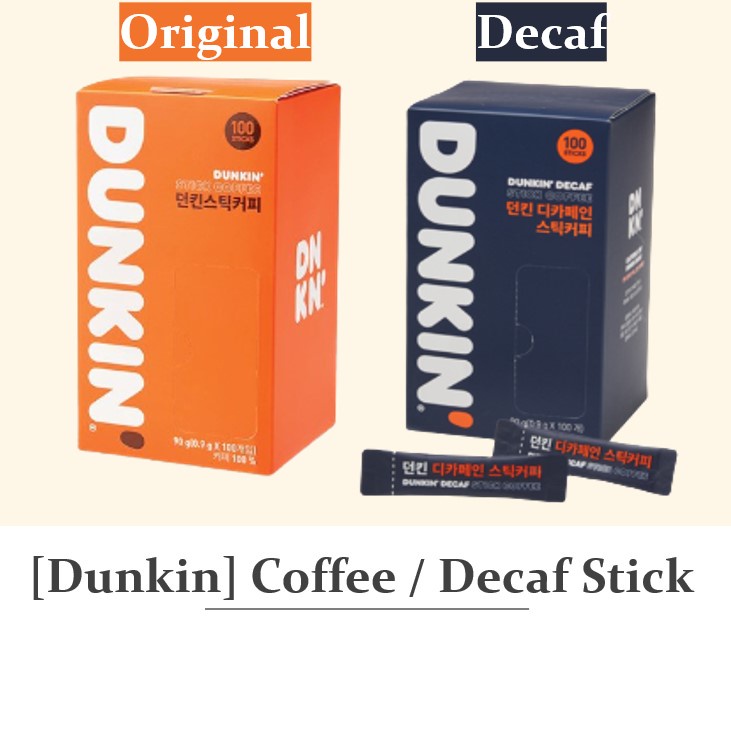[DUNKIN] Coffee decaffeinated coffee instant Decaf Stick Instant Korean ...