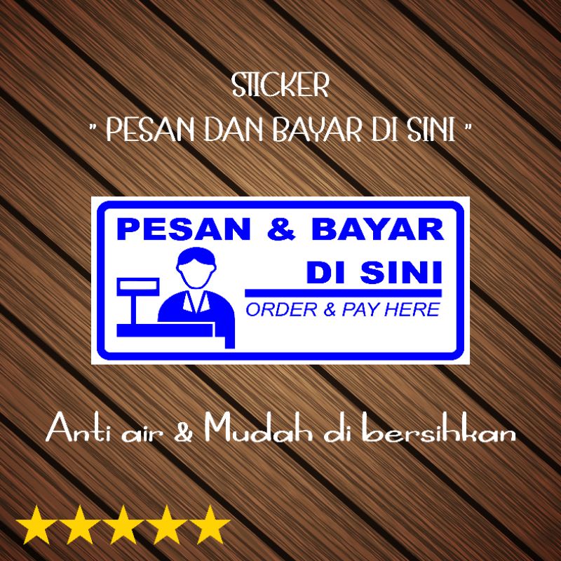 Message and Pay Here Cashier Sticker Cashier Sign Cashier Sticker ...