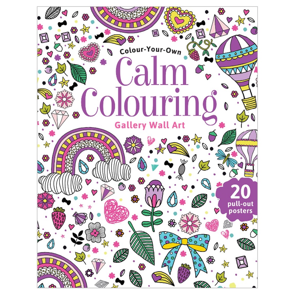 Colour Your Own Calm Wall Art Colouring Book For Young Adult to Relax ...