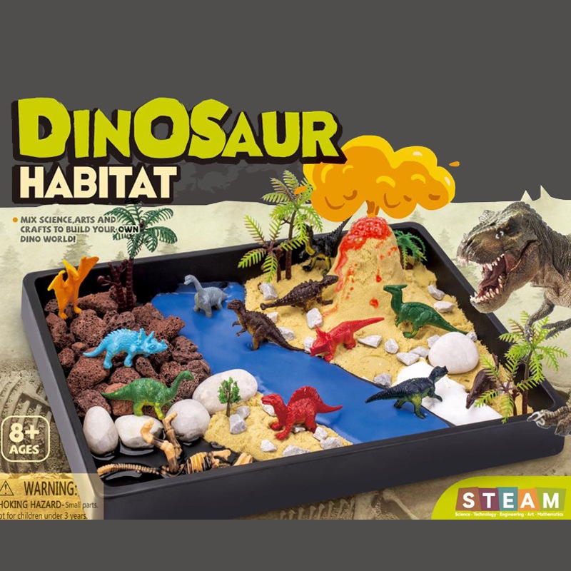 Dinosaur Habitat DIY Nature Craft Kit Dino World Volcano Eruption STEAM ...