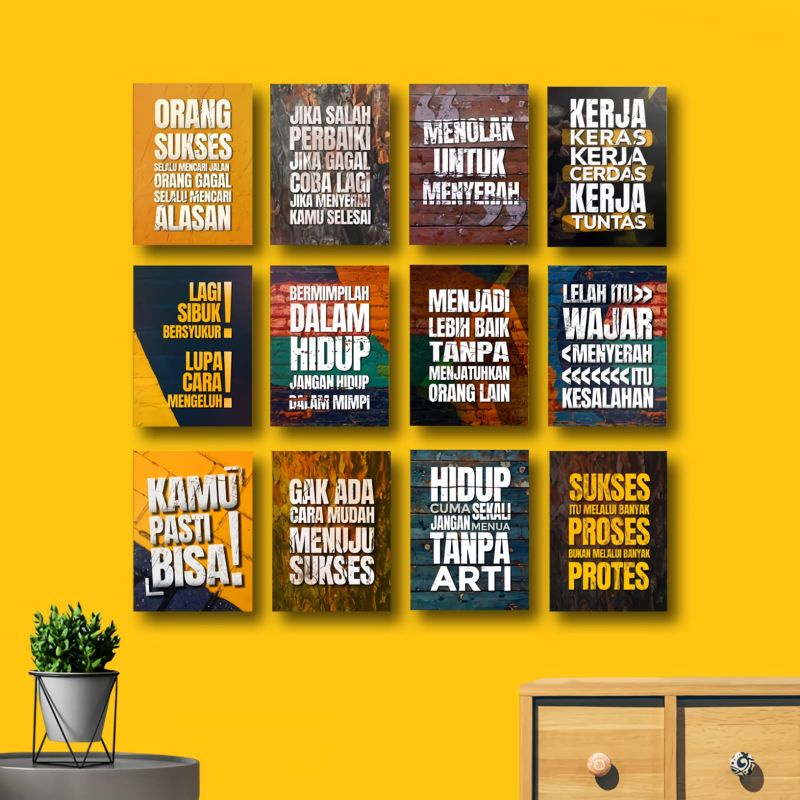 Office Wall Decoration Wooden Poster Words of Wisdom Room Display ...