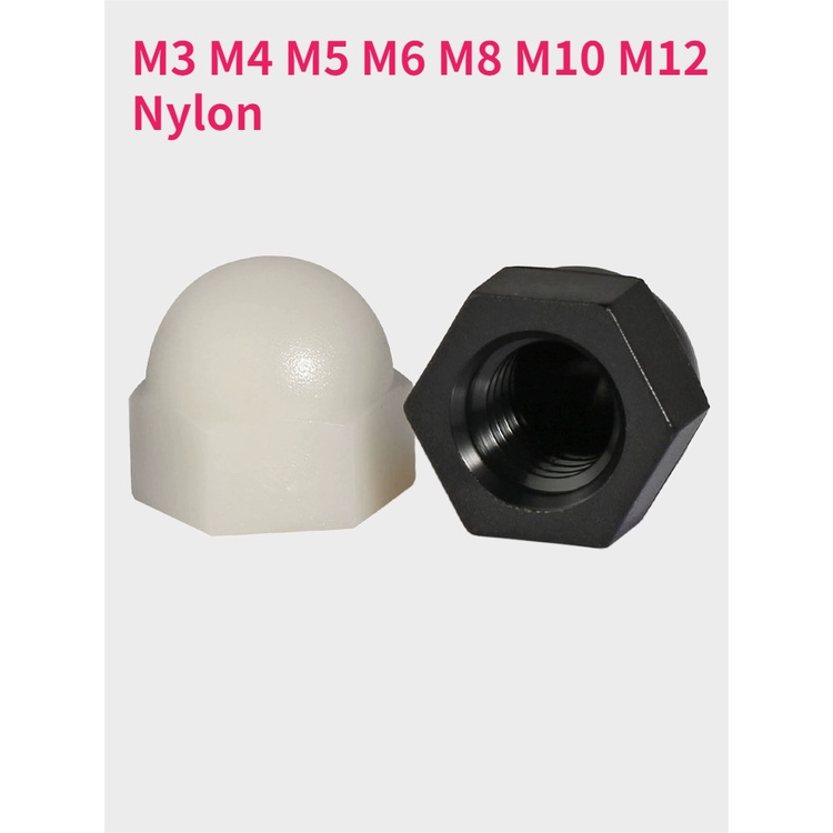 M3 M4 M5 M6 M8 M10 M12 Nylon Cap Nuts Decorative Cover Semicircle Dome Nuts | Shopee Singapore