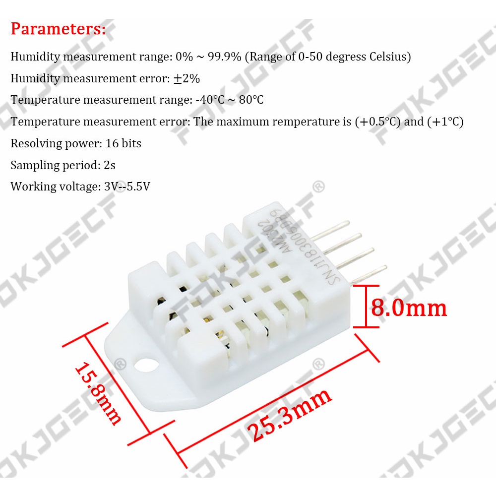 Digital Temperature Sensor / Humidity Sensor DHT11 DHT22 DHT20 AM2302 AM2320 AM2120 SHTC3 Sensor ...